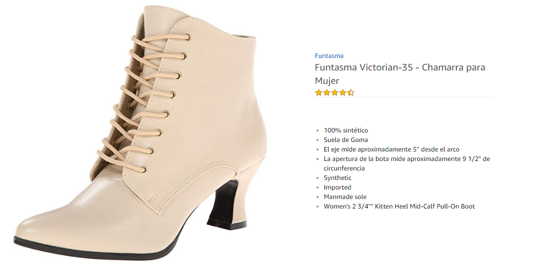 Funtasma by Pleaser Women's Victorian-35 Victorian Ankle Boot,Black,